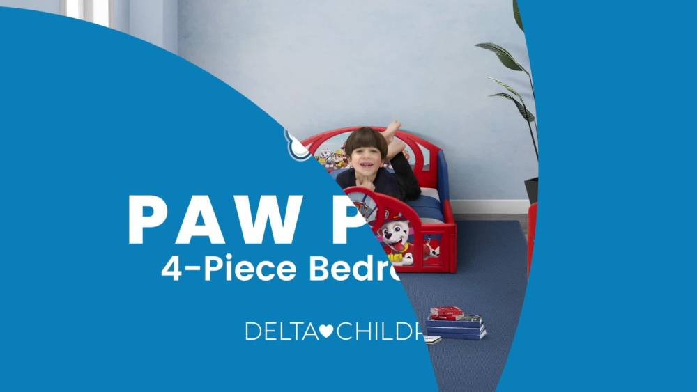 Nick Jr. PAW Patrol 4-Piece Room-in-a-Box - Toddler Bedroom Set ...