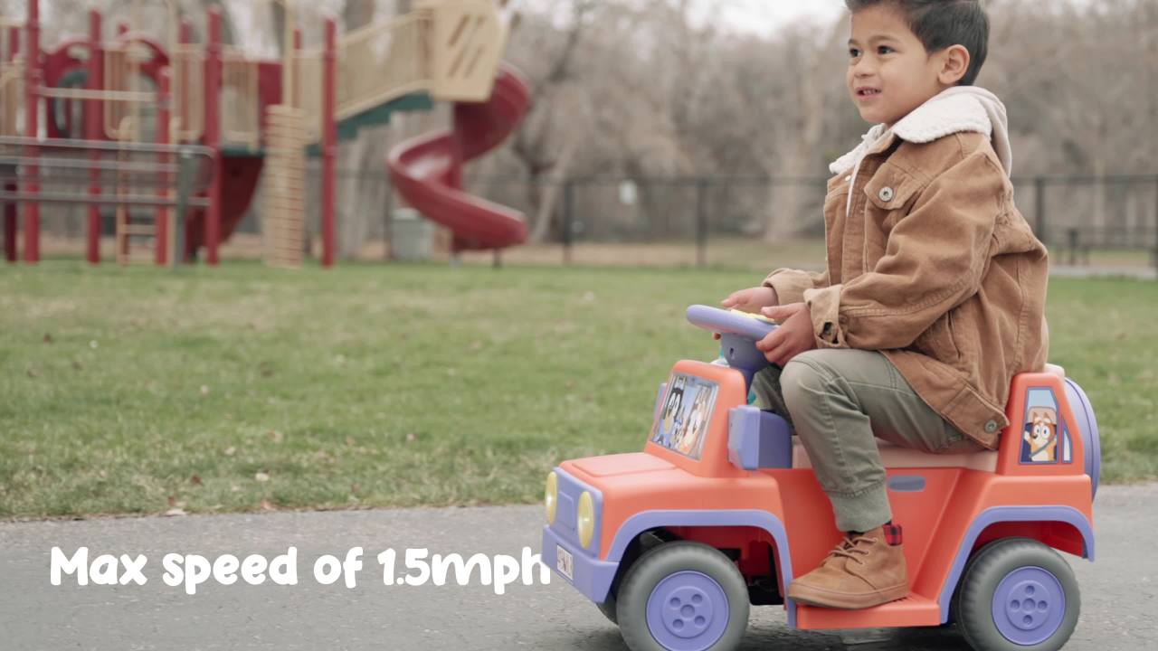 Free Shipping! Bluey 6V Ride-On Car for Kids Ages 2 Plus with Sounds ...