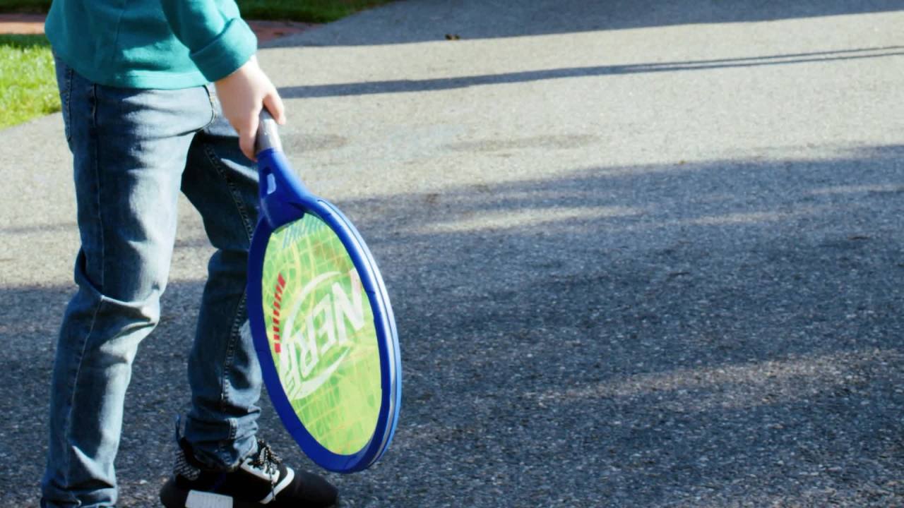 Nerf Foam Tennis Set for Kids - 2 Player Kids Tennis Set - Jumbo ...