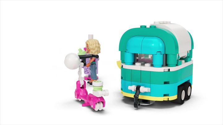 LEGO Friends Mobile Bubble Tea Shop 41733, Fun Vehicle Pretend Play Set ...