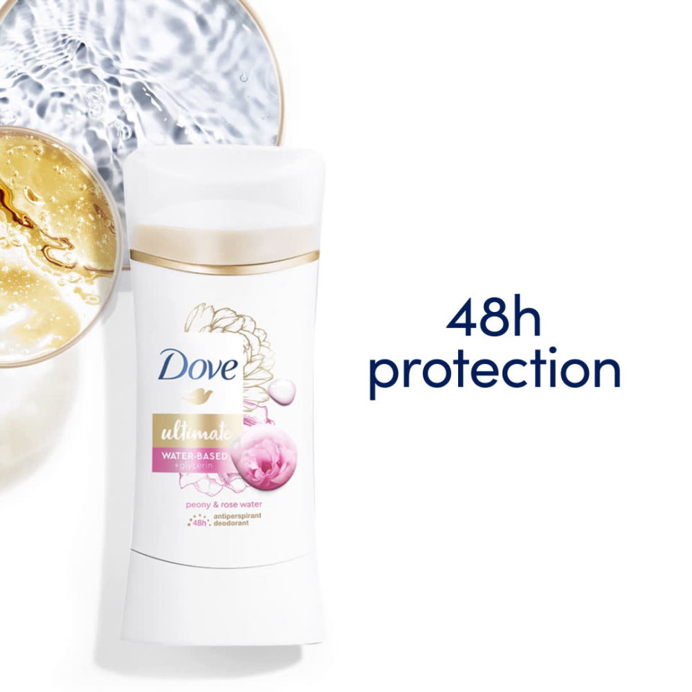 Dove Ultimate Long Lasting Antiperspirant Deodorant Stick, Peony and ...