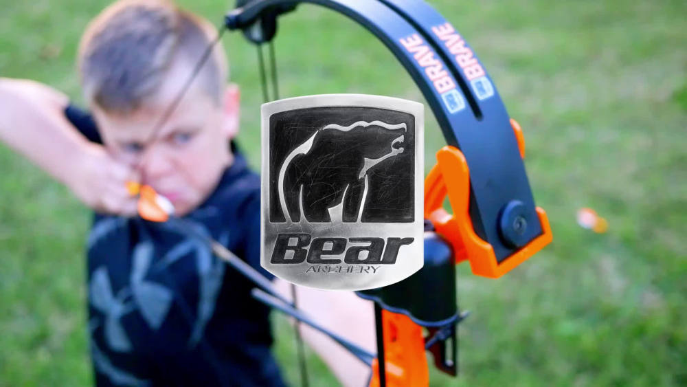 Bear Archery Brave Youth Bow Includes Whisker Biscuit, Arrows, Armguard ...