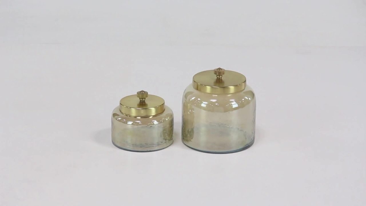 Cosmoliving by Cosmopolitan Glam Transparent Smoked Glass with Golden ...