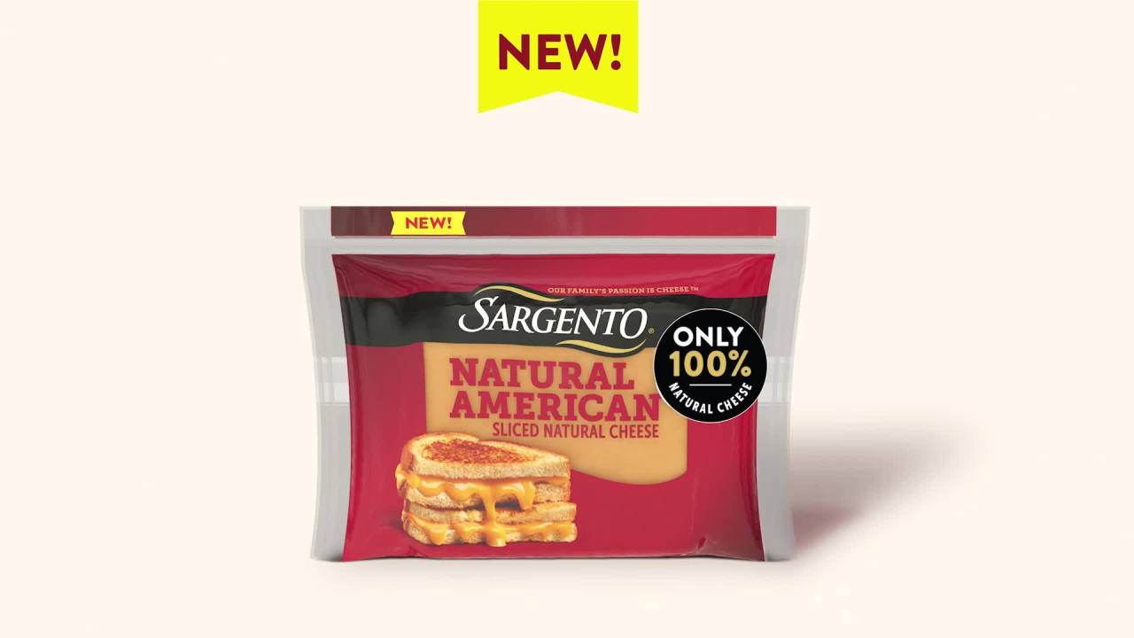Sargento Natural American Sliced Cheese 12 Slices 8 oz with 5 ...