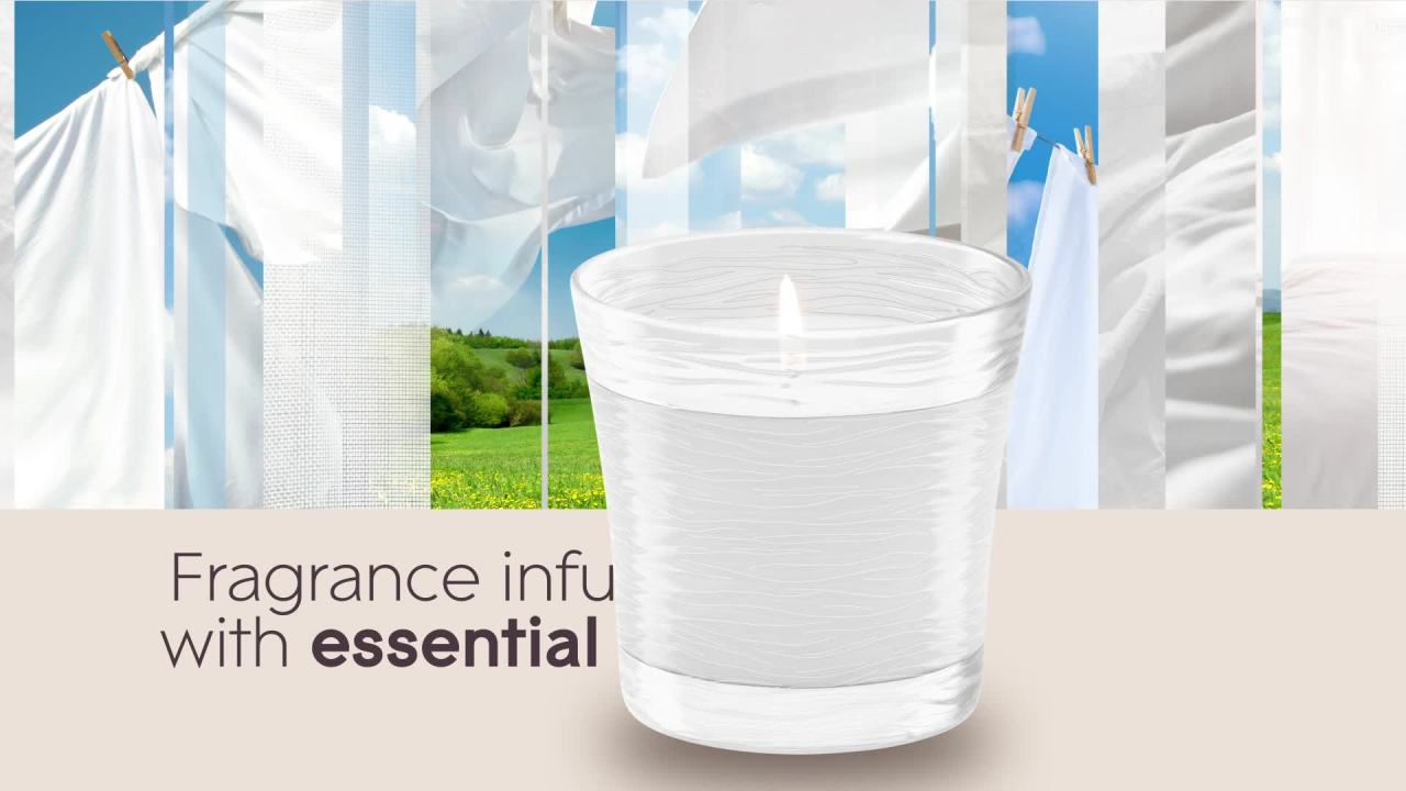 Glade Clean Linen Candle 8.16 oz Single Wick Scented Candle with ...