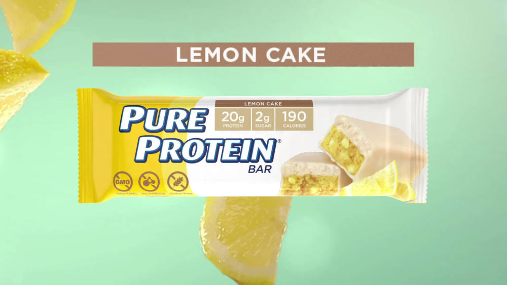 Pure Protein Bars, Lemon Cake, 20g Protein, Gluten Free, 1.76 oz, 6 Ct ...