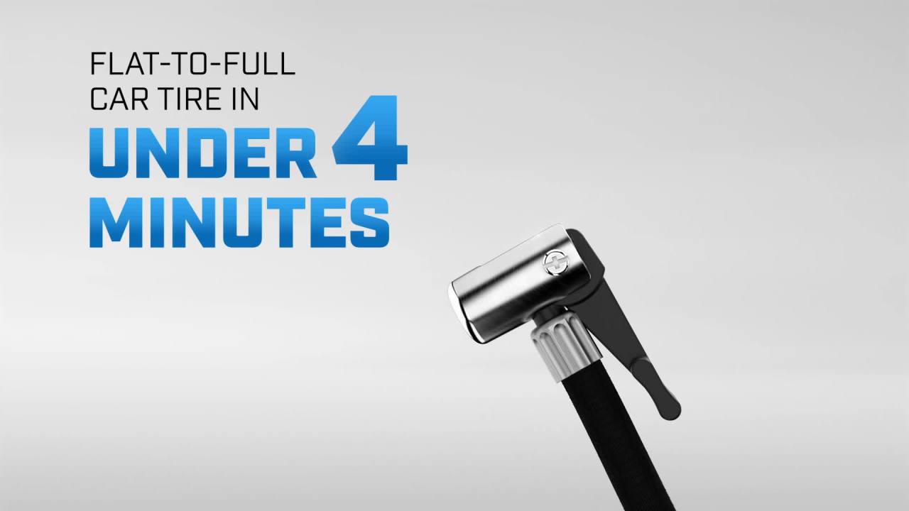 Hart 20-Volt Portable Air Pump Tire Inflator, Battery Powered Car Tool ...