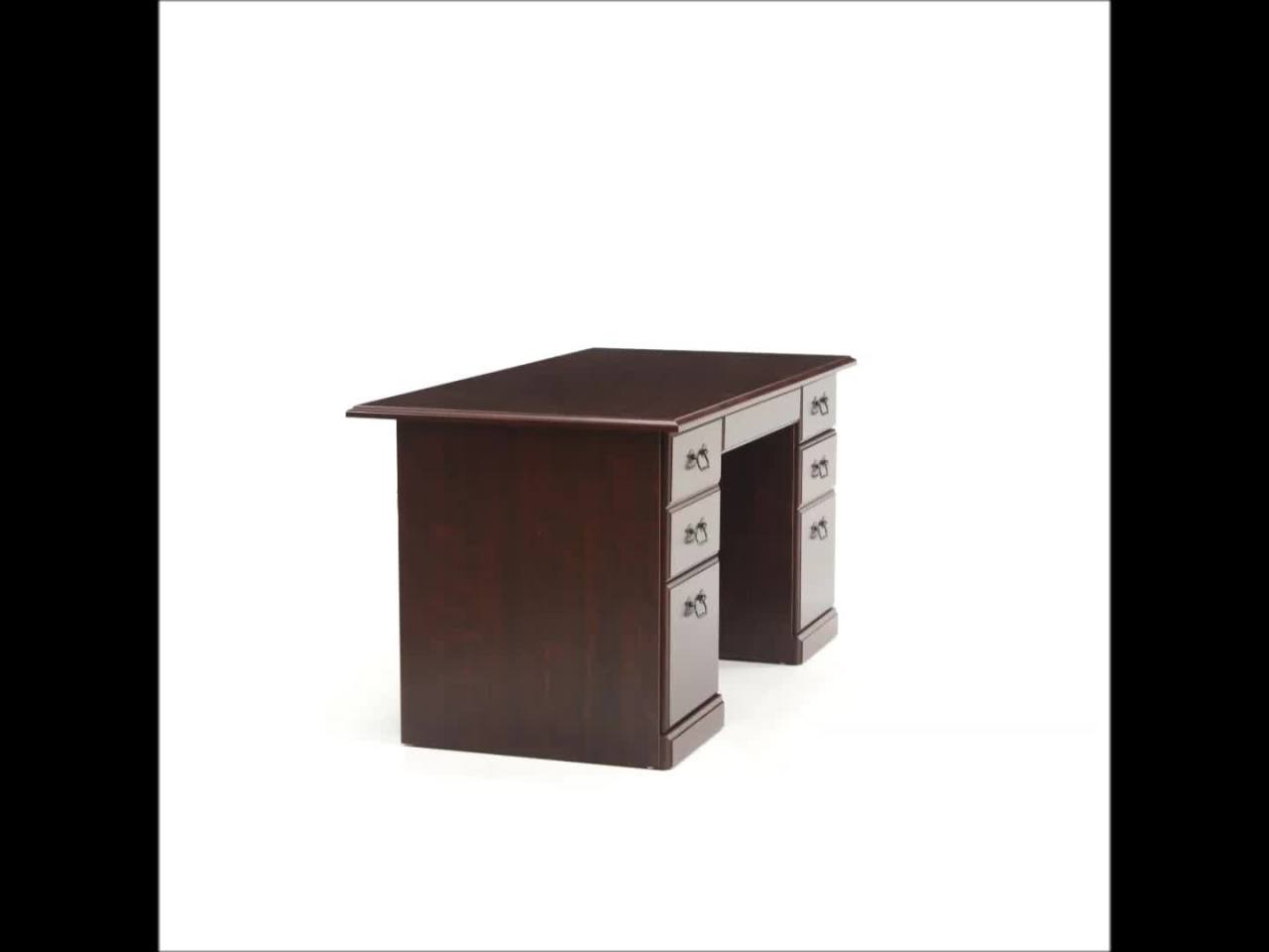 Sauder Heritage Hill Home Office Computer Desk, Classic Cherry Finish ...