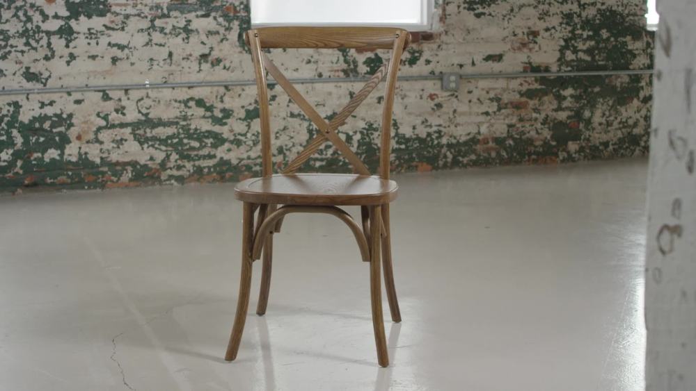 Flash Furniture Hercules Series Stackable Early American Wood Cross
