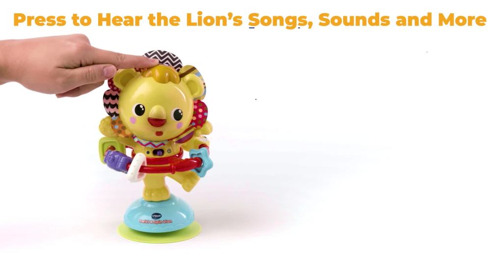 VTech Baby Twist and Spin Lion Rattle With Suction Cup - Walmart.com