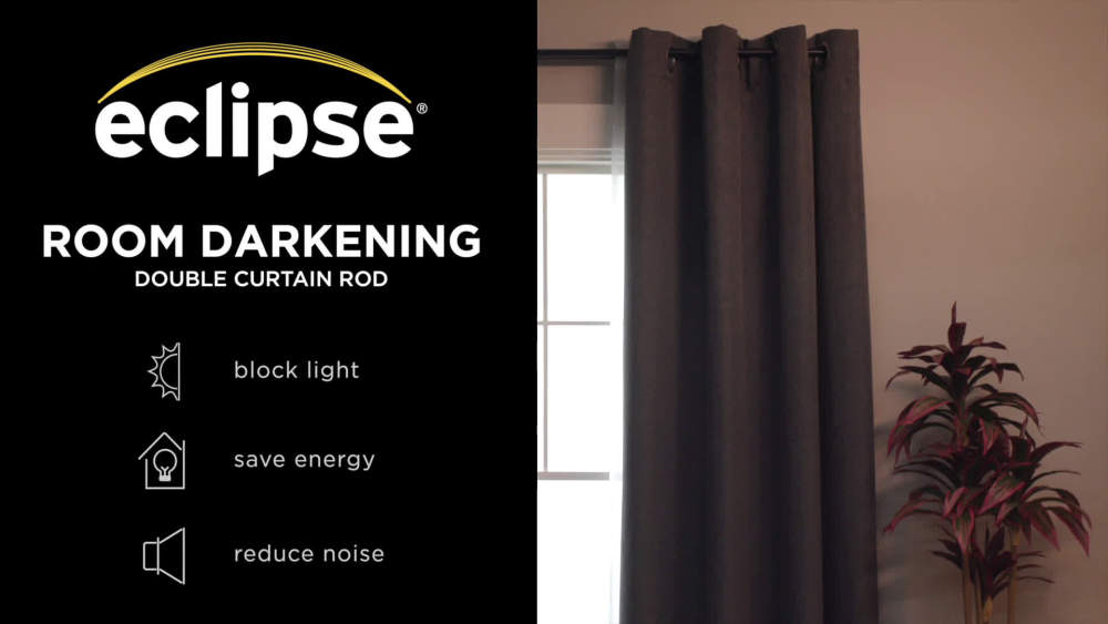Eclipse Complete Blackout Room Darkening Adjustable Length Wrap Around ...