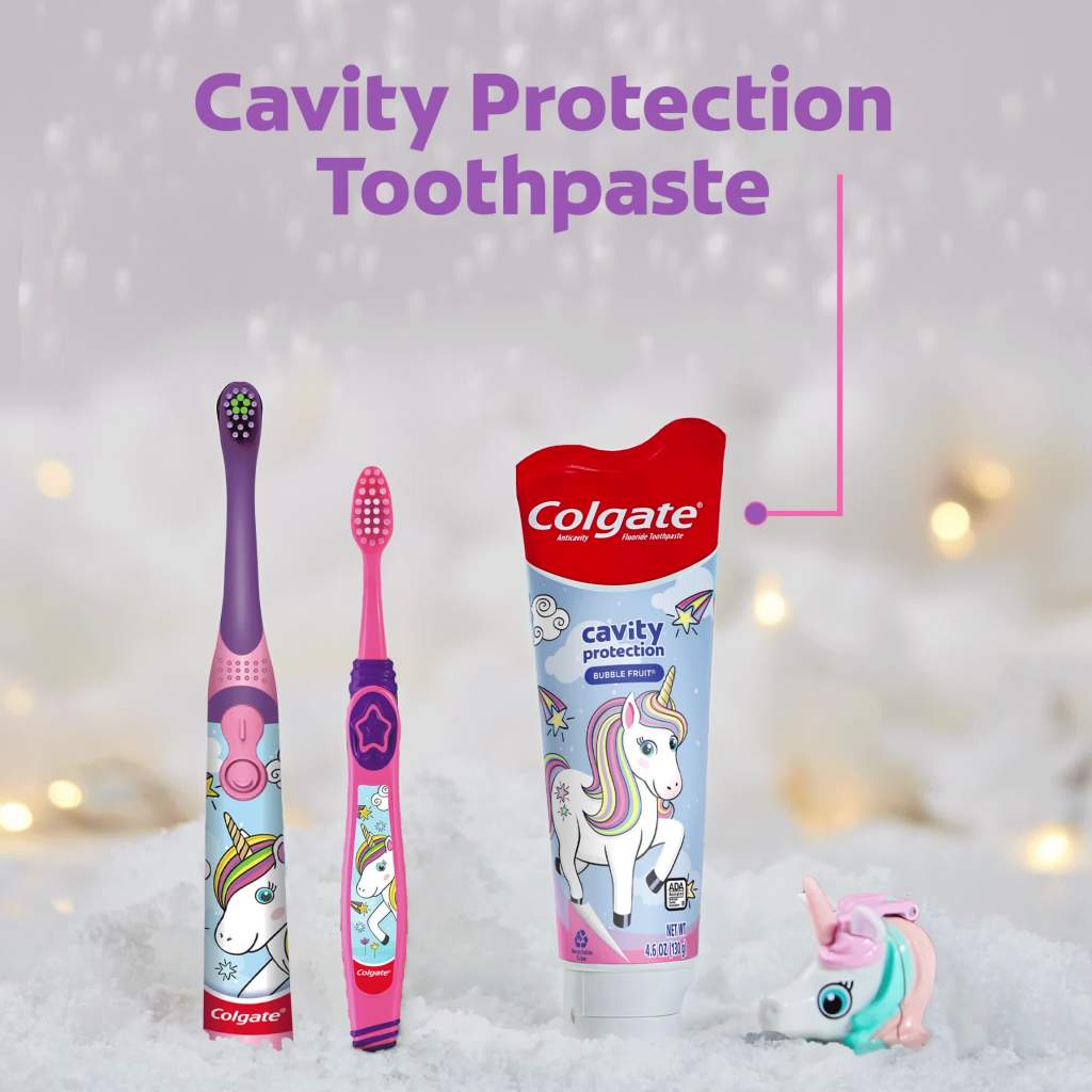 Colgate Kids Toothbrush Set with Toothpaste, Unicorn Gift Set, 1 Manual ...