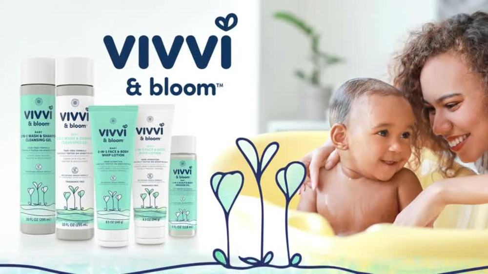 Vivvi & Bloom Gentle 2-in-1 Baby Wash & Shampoo Cleansing Gel ...