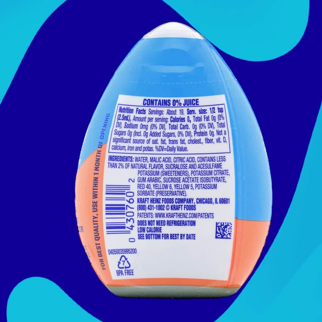 MiO Mango Peach Flavor Drink Mix, Zero Sugar Water Enhancer, 1.62 fl oz ...