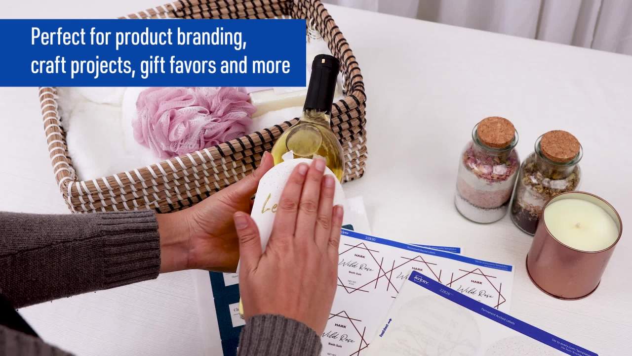 Avery Printable Rectangle Labels, Bright Orange, 1" x 2.5", 1,920ct ...