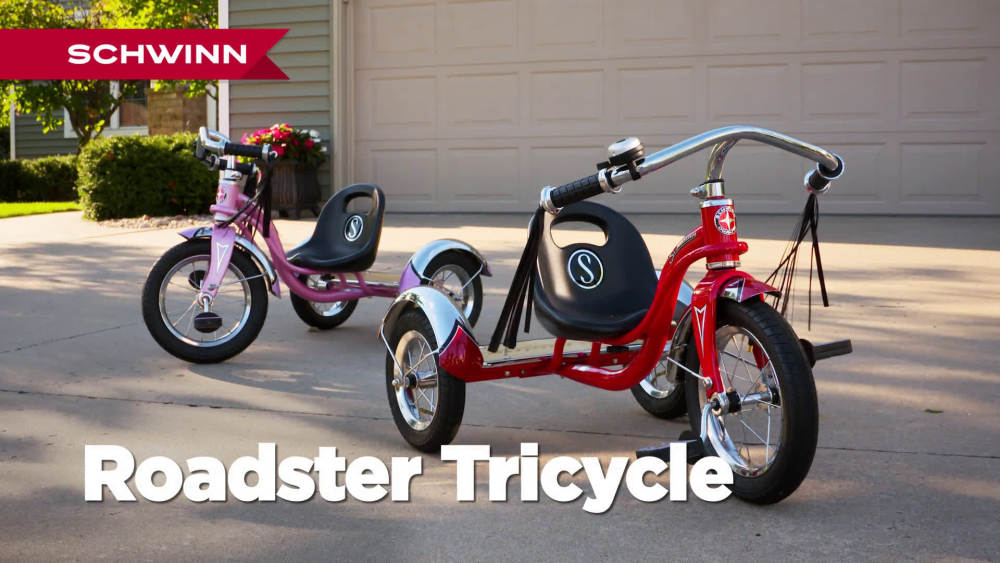 Schwinn Roadster Retro-Style Tricycle, 12-inch front wheel, ages 2 - 4 ...
