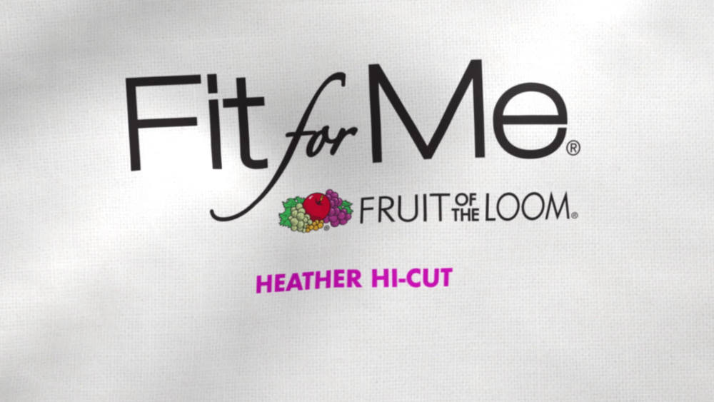 Fit for Me Women's Plus Heather Assorted Cotton Hi-Cut Underwear, 6 ...