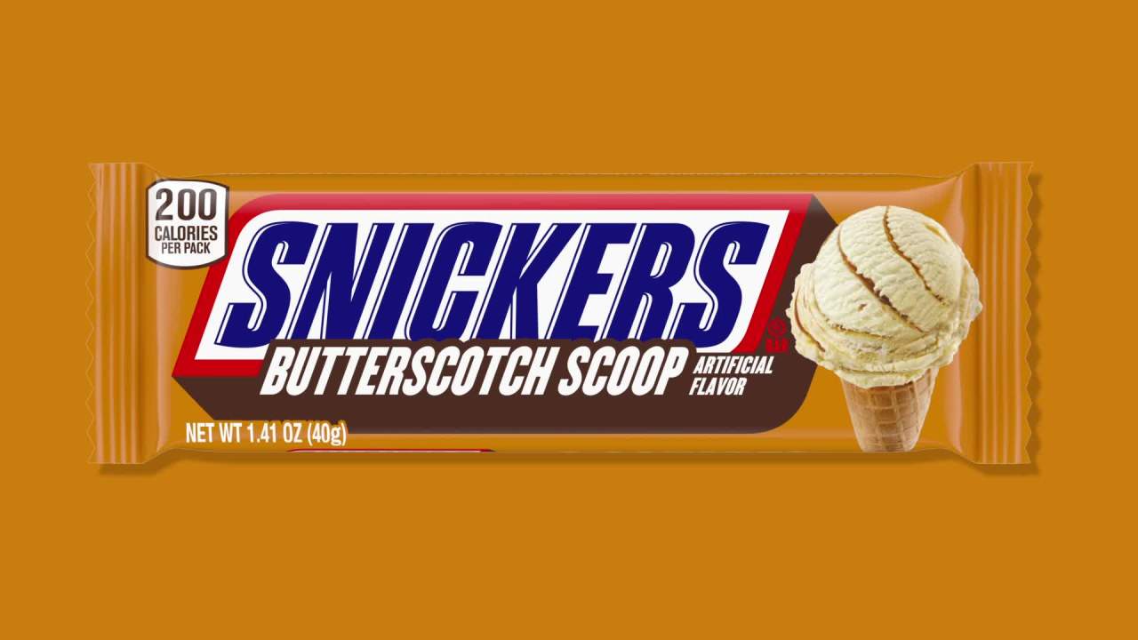 Snickers Limited Edition Butterscotch Scoop Full Size Milk Chocolate ...