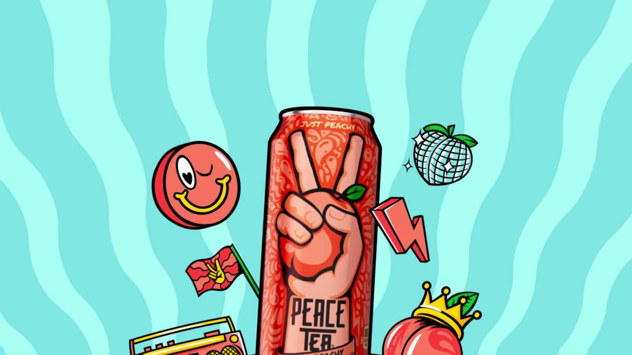 Peace Tea Razzleberry Canned Iced Tea 16 fl oz Fruit-Forward Black Tea ...