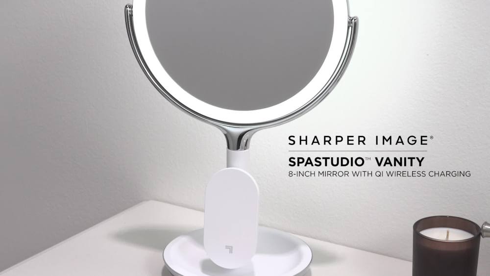Sharper Image® SpaStudio™ Vanity 8-inch Mirror with Built-In Qi ...