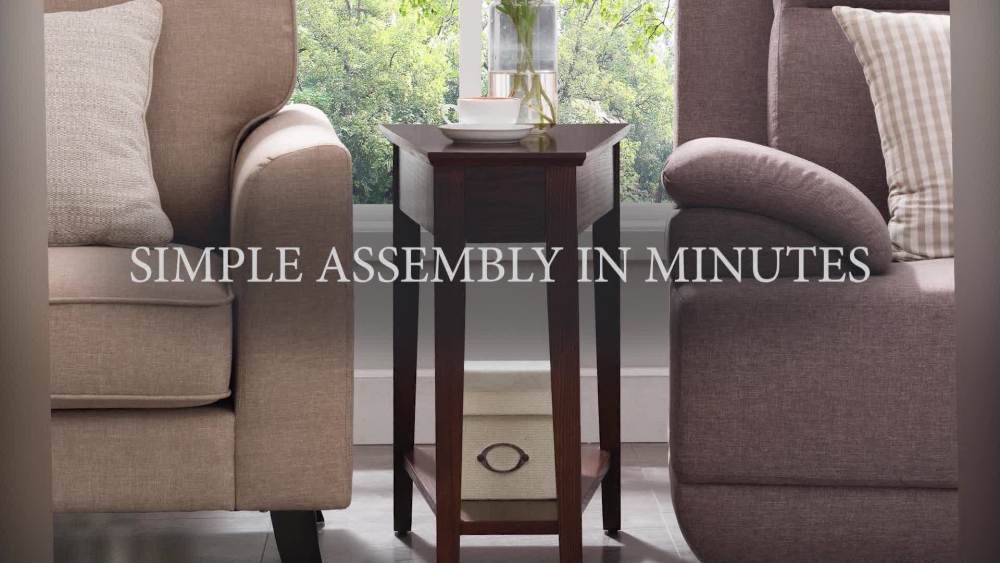 Recliner Wedge Table in Medium Oak - Walmart.com