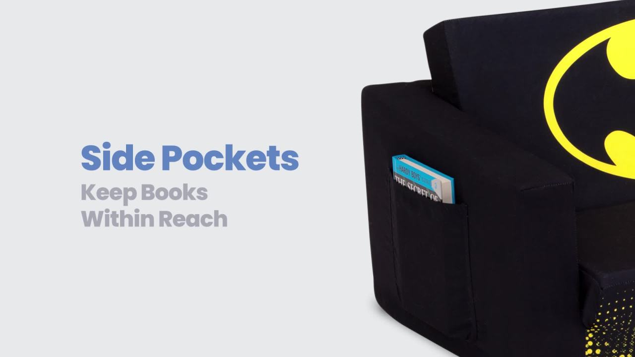 Free Shipping! DC Comics Batman Cozee Flip-Out Sofa 2-in-1 Convertible ...