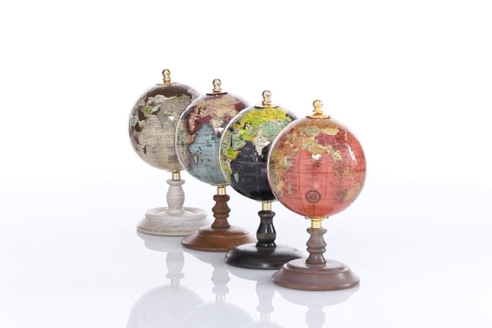 DecMode 4" Small Multi Colored Globe (Set of 4) - Walmart.com
