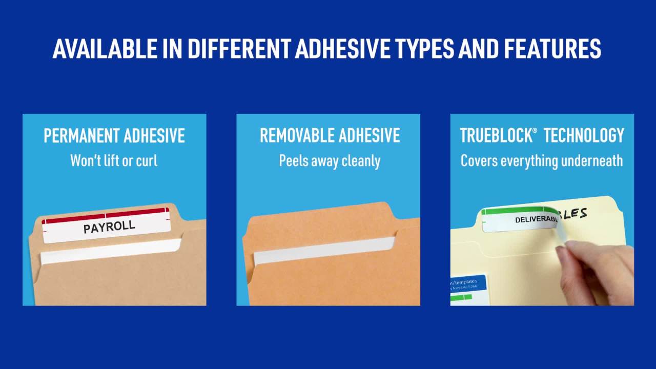 "Avery Printable Adhesive Office Supply File Folder Labels, 2/3"" x 3-7 ...