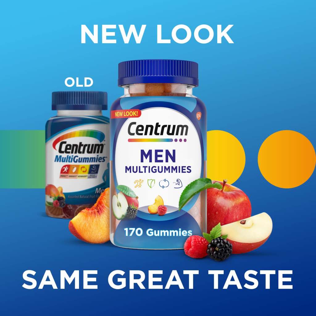 Centrum Men's Multivitamin Gummies, Assorted Fruit, 170 Count - Walmart.com