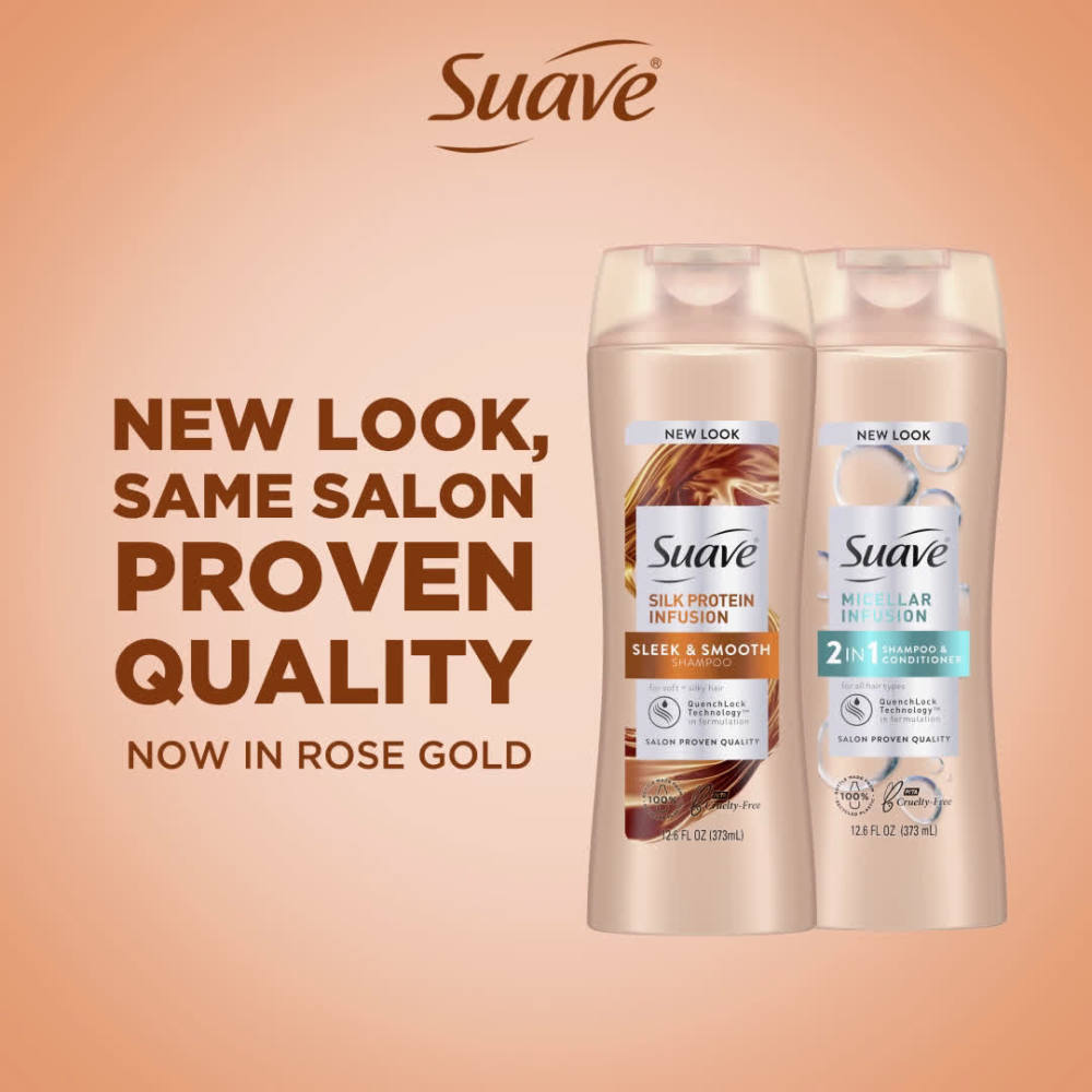 Suave Silk Protein Infusion Shampoo and Conditioner, 18 oz 2 Pack ...
