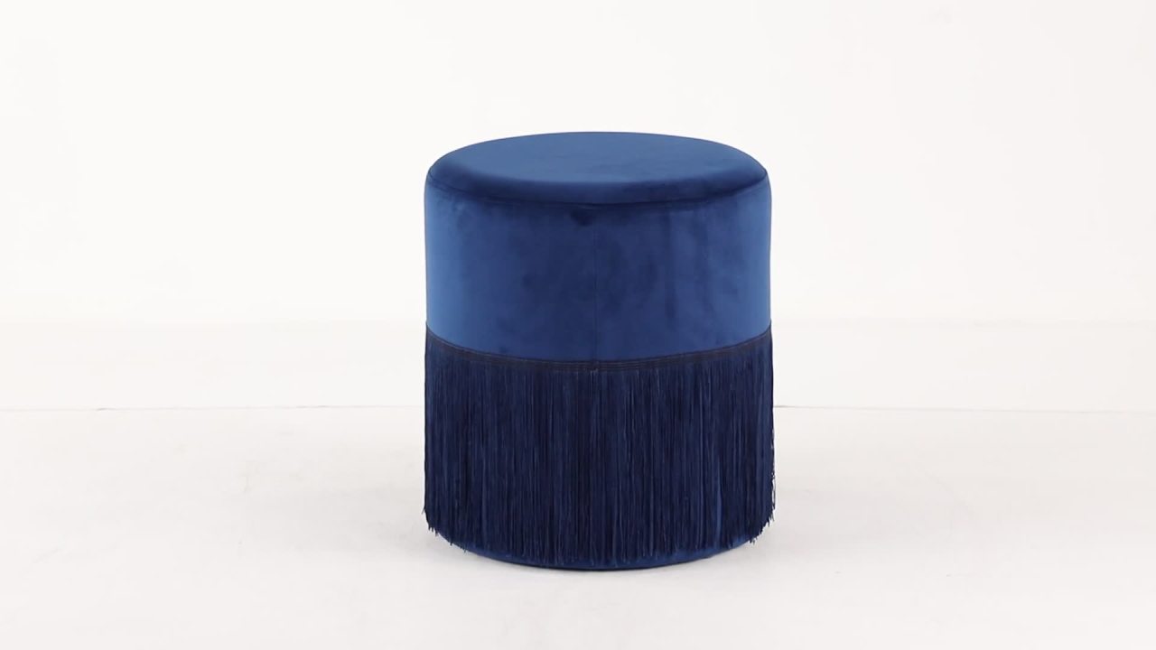 DecMode Blue Wood Traditional Stool 18" - Walmart.com