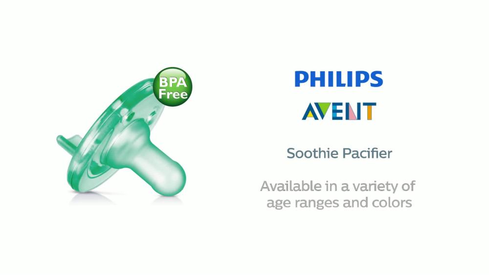 Philips Avent Soothie Pacifier, 0-3 Months, Pink/Purple, 2 Pack, SCF190 ...