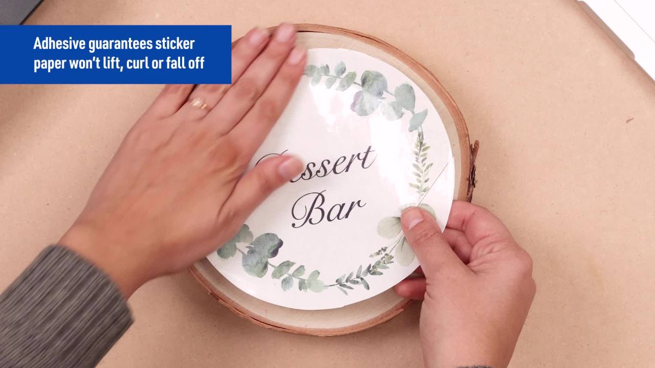 Avery Printable Sticker Paper, Matte White, Inkjet, 15 Sheets (3383 ...