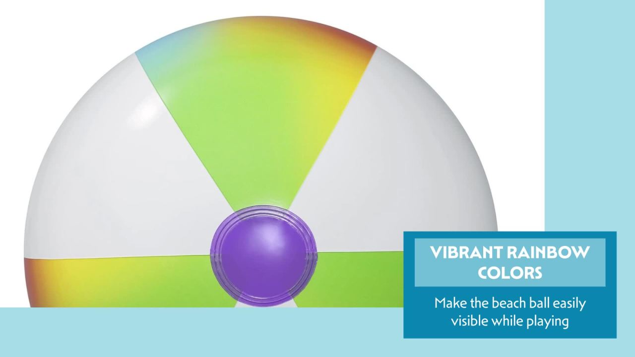 "Bluescape Rainbow Inflatable Small Beach Ball 13.5"" for Kids Water ...