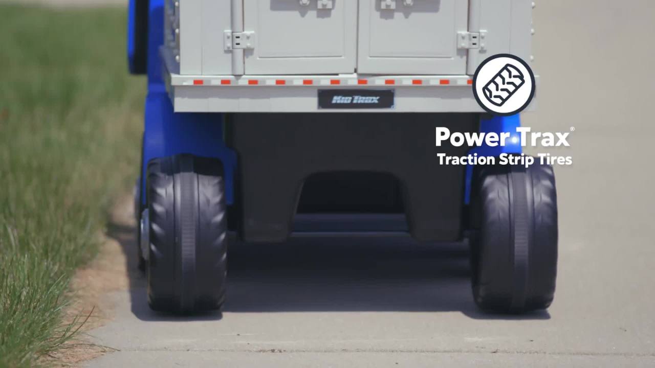 Kid Trax Semi-Truck and Trailer Ride-On Toy, Blue - Walmart.com