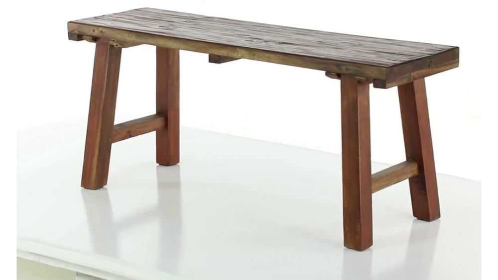 DecMode Wood Handmade Natural Bench, Brown - Walmart.com