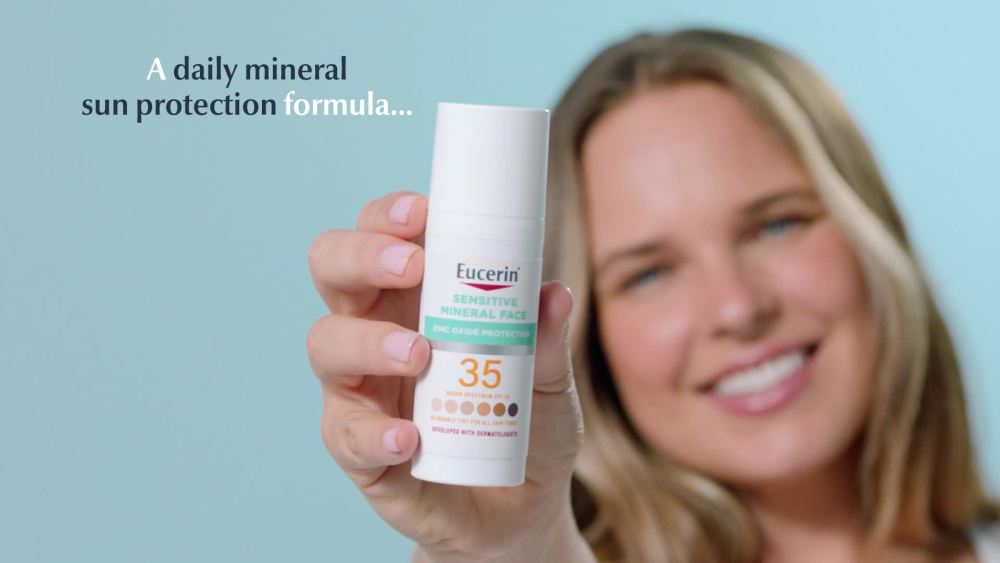 Eucerin Sun Tinted Mineral Face Sunscreen Lotion Spf 35 17 Fl Oz Bottle