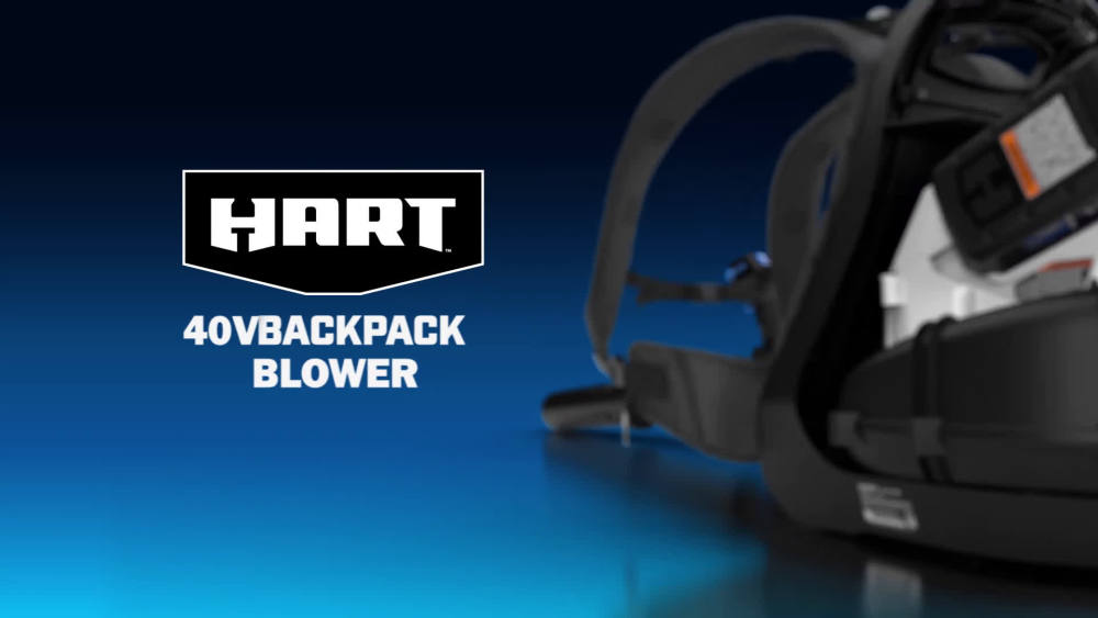 HART 40-Volt Cordless Brushless Backpack Blower Kit (1) 5.0Ah Lithium ...
