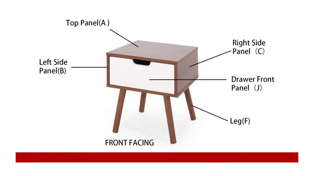 Noble House Sanayah Faux Wood End Table, Walnut/White - Walmart.com