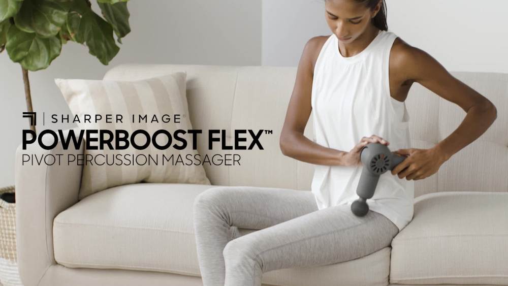 Sharper Image® Powerboost Flex™ Pivot Percussion Massager, includes 6 ...
