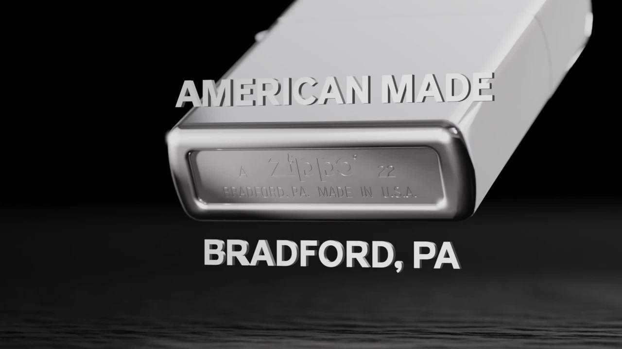 Zippo Classic Windproof Pocket Lighter, Brushed Chrome with High Polish Finish & Distinctive ...