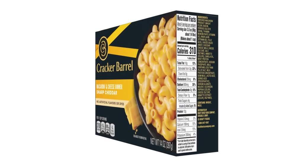 Cracker Barrel Sharp Cheddar Mac N Cheese Macaroni and Cheese Dinner ...
