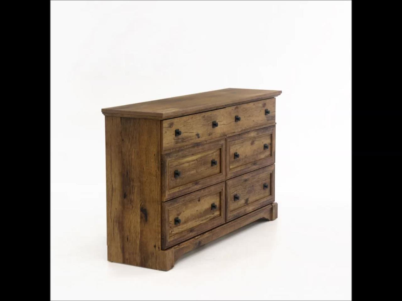 Sauder Palladia 6-Drawer Bedroom Dresser, Vintage Oak Finish - Walmart.com