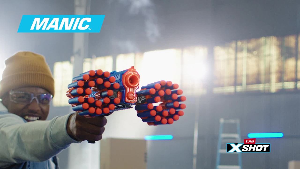 X-SHOT Insanity Motorized Rage Fire Gatlin Blaster with 40-Dart ...
