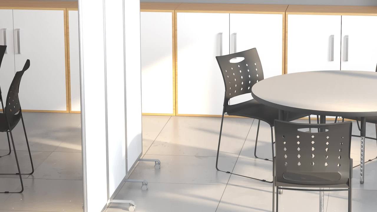 "Flash Furniture Raisley Dry Erase Board, 72""Hx24""W Mobile Magnetic ...