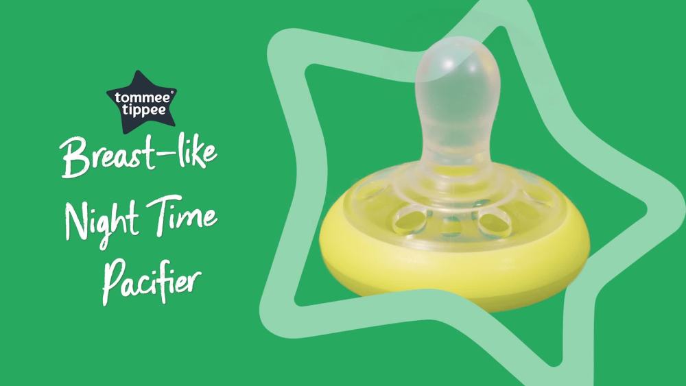 Tommee Tippee Breast like night pacifier, 0-6 months, pack of 2 ...