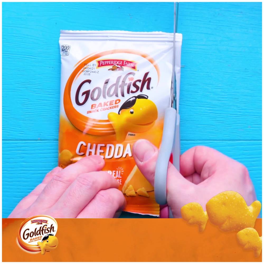 Goldfish Dynamic Duo Colors Crackers, Cheddar & Flavor Blasted Xtra ...