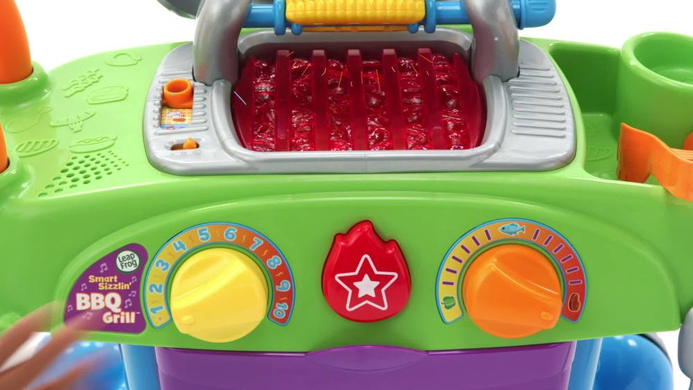 LeapFrog Smart Sizzlin' BBQ Grill with Food and Tools, Unisex Role-Play ...