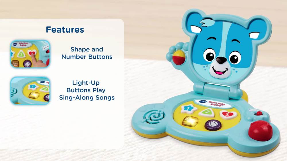 VTech Bear's Baby Laptop - Pink - Walmart.com
