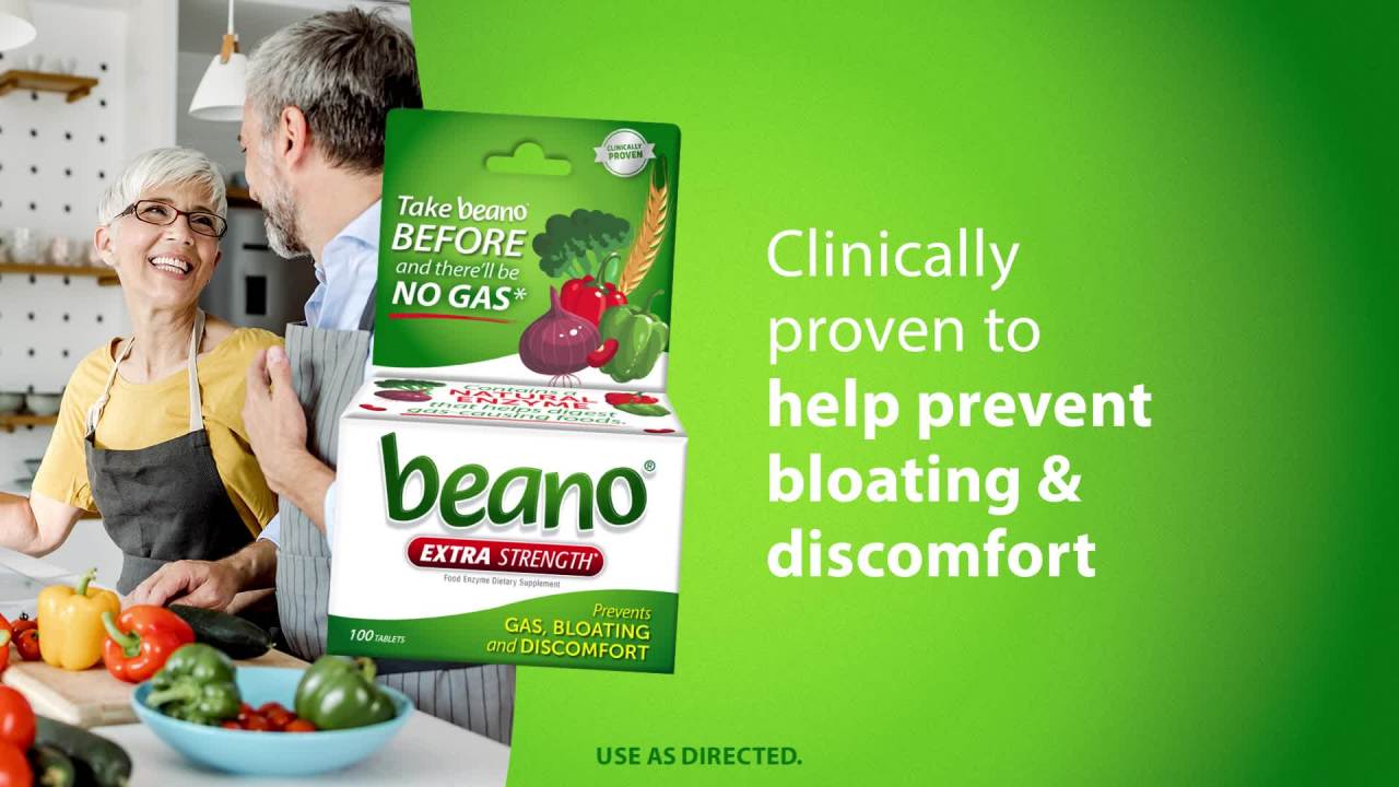 Beano Digestive Enzyme, Gas Prevention & Digestive Enzyme Supplement ...